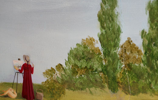 Red Murals at Historic Village – Leora Wenger